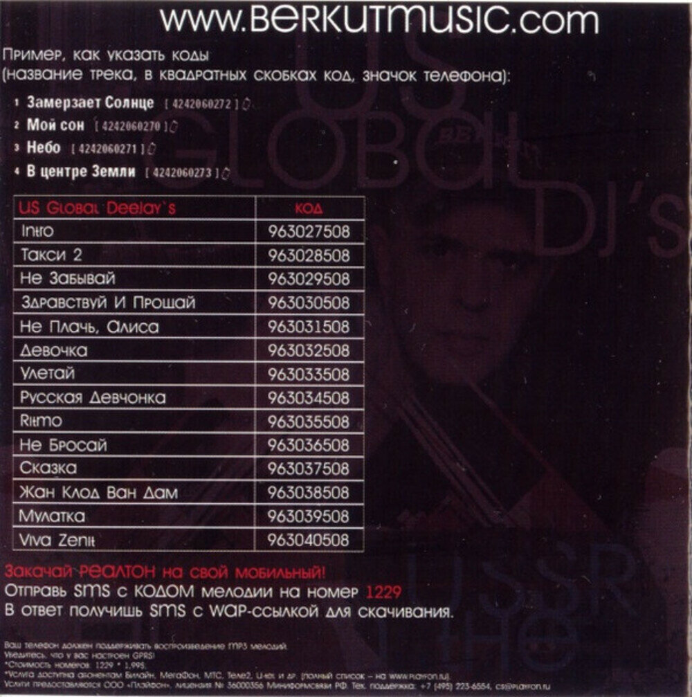 Компакт-диск US Global DJ's — Back In The USSR (CD) — фото 1