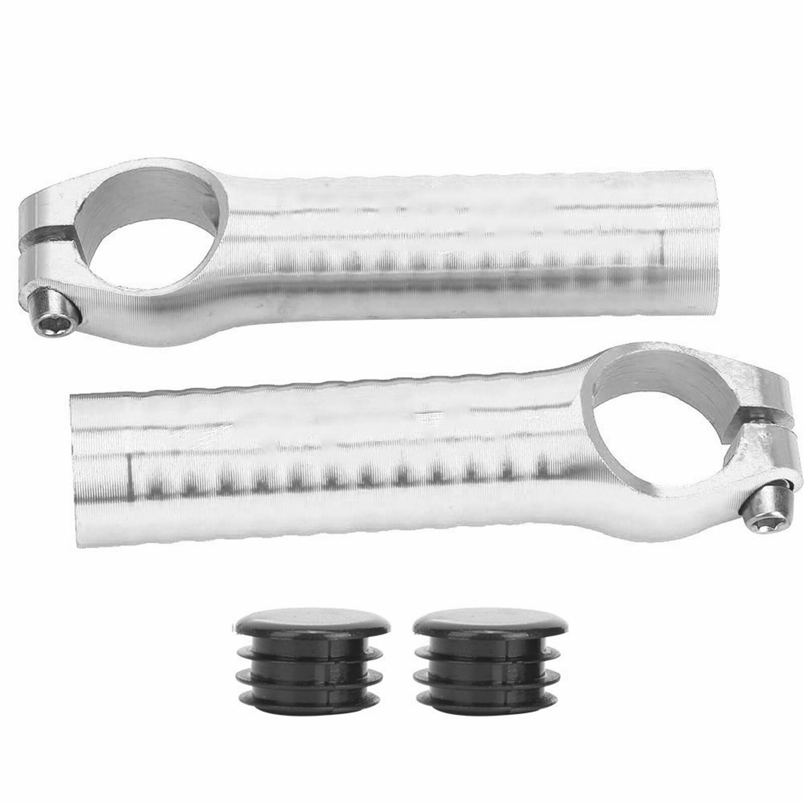 1 пара 7075 алюминиевого сплава, велосипедный руль, ручка для велосипеда, наконечники руля для шоссейных горных велосипедов, серебристый