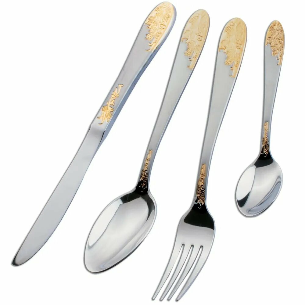 Набор столовых приборов "Gisela", 72 предм. Деревянная коробочка из нержавеющей стали