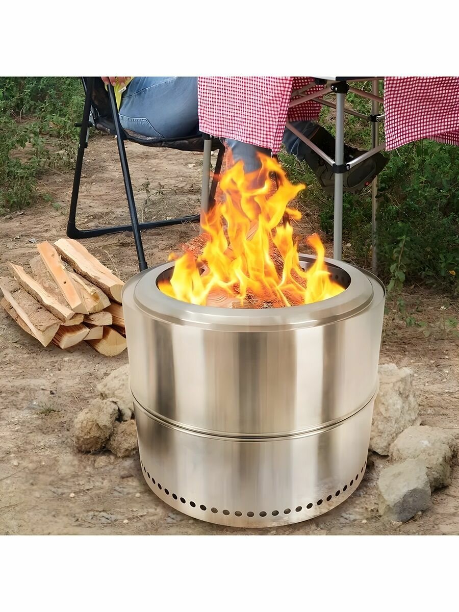 Настольная Яма Для Костра, нержавеющая Сталь, кемпинга, В Помещении И Во Дворах