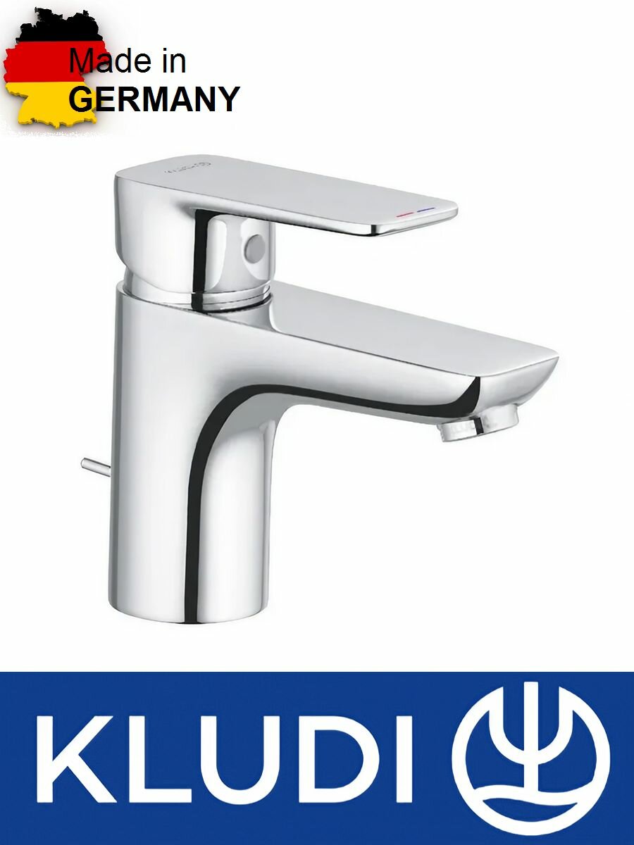 Смеситель для раковины Kludi Pure&Style 135 с донным клапаном 403820575