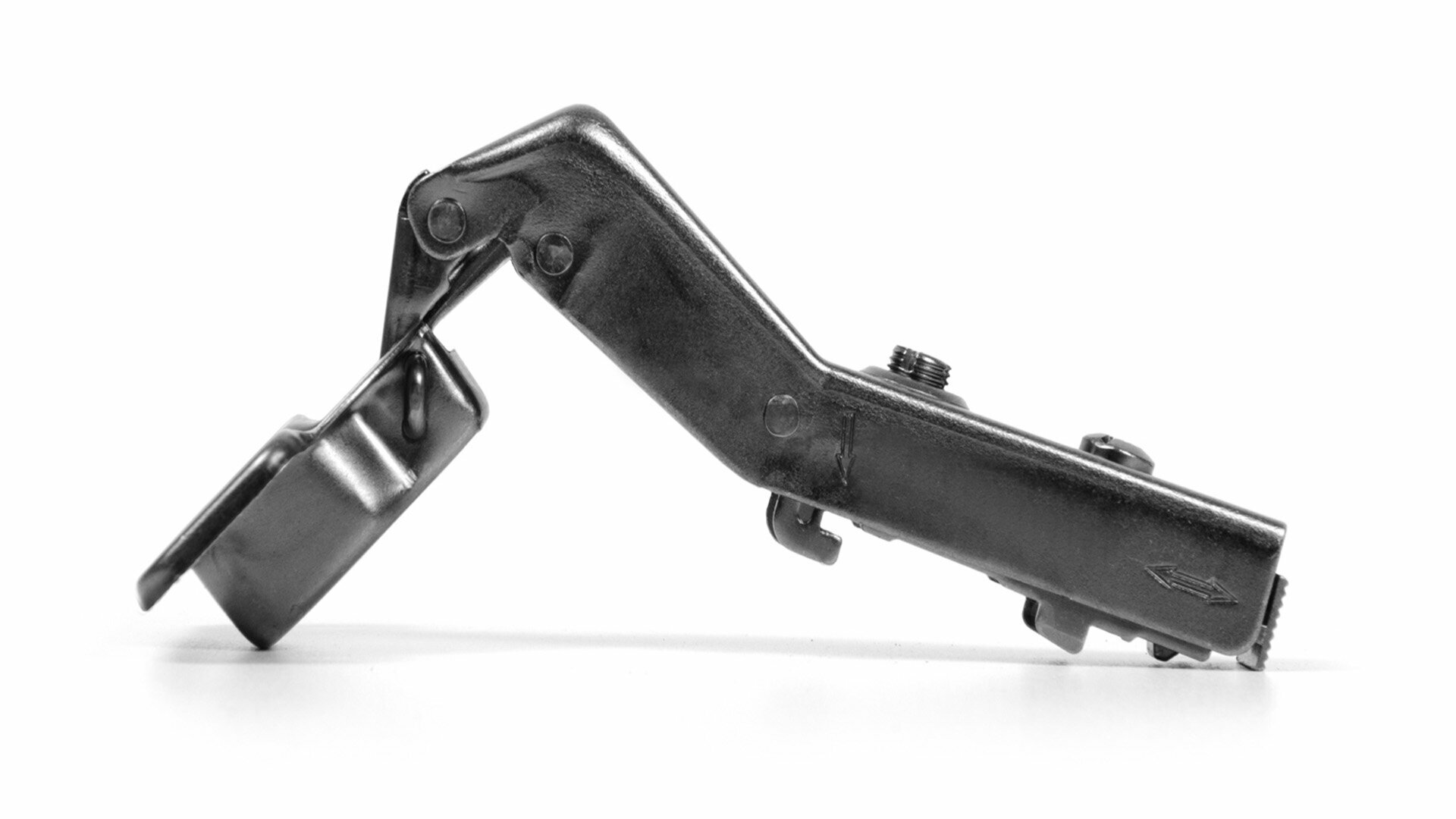 Мебельная петля без пружины и ответной планки LINE PUSH 45 H946C02/BN, чёрный никель