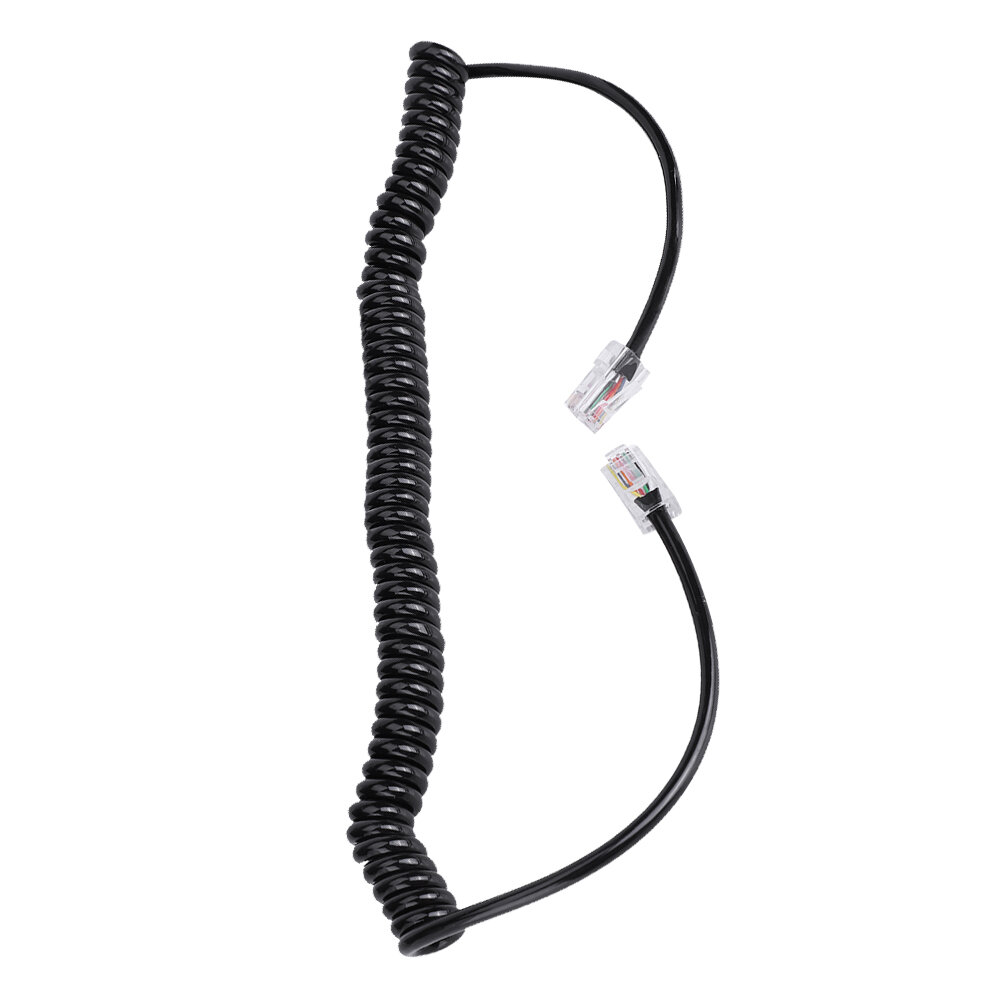 Кабель микрофонный RJ45 8 пин для автомобильной радиостанции, динамика, микрофон HM-98 HM-133 HM-133v HM-133s, черный цвет, длина провода 64 см, интерфейс RJ45 connects RJ45, материал ABS, для рации ID-800H ID-880H IC-F111 IC-F211 IC-2710H IC-2720H