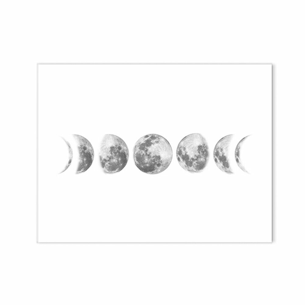 Картина на холсте Фазы Луны Без рамы Для украшения стен Дома (White090-1) Материал: Холст Размер: 40*30см Вес: 100г Упаковка: OPP с 4 защитными углами В комплект входят: 1*Картина на холсте Фазы Луны