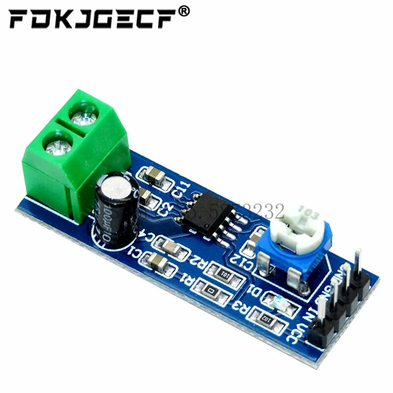 Модуль усилителя мощности звука LM386, плата усилителя усиления 200 раз, моноусилитель мощности, вход 5 В-12 В