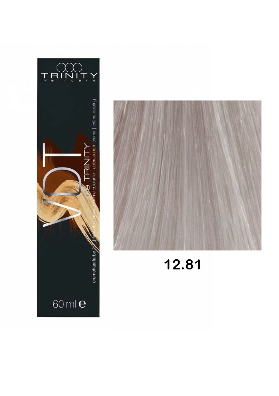 Trinity VDT Стойкая краска для волос 60 мл - VDT 12.81 ultrablond perl irisé Ультра светлый блонд перламутрово-пепельный