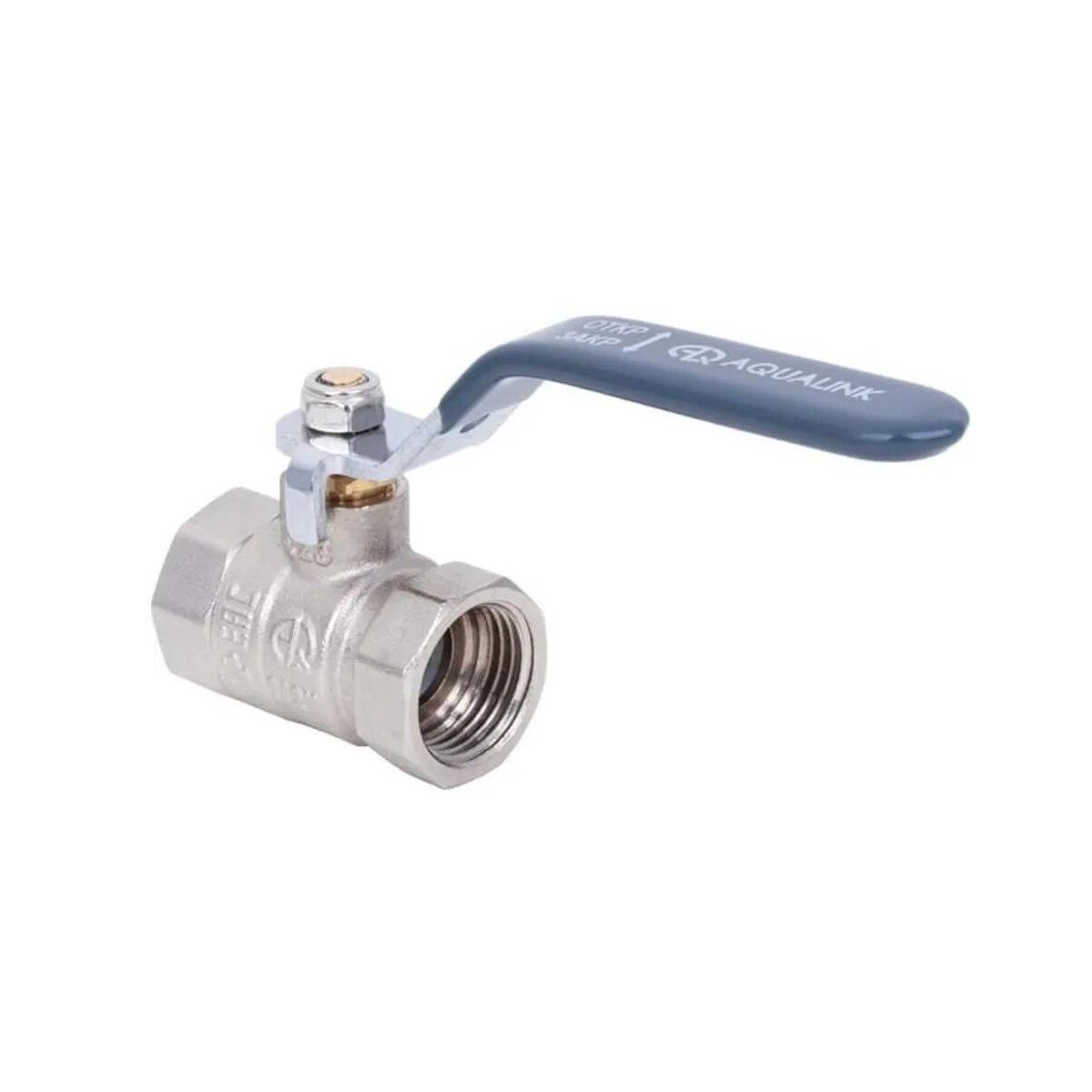 Кран шаровой 1/2", с внутренней резьбой, ручка рычаг, AQUALINK | 01143