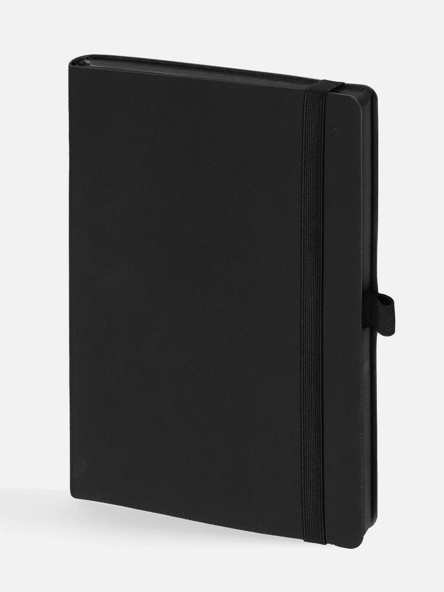 Ежедневник недатированный планер в гибкой обложке А5, на резинке с петлей для ручки, школьный, в офис, Peel Flex, черный