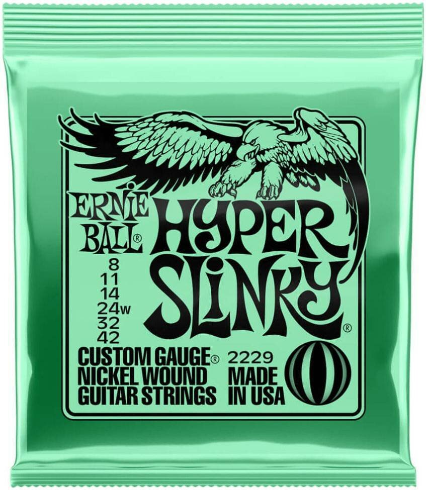 ERNIE BALL 2229 Nickel Wound Slinky Hyper 8-42 - Струны для электрогитары