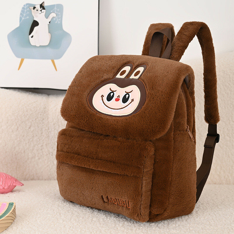 Плюшевый рюкзак медведь клубника для детей мультяшный мягкий легкий школьный рюкзак для детей кролик