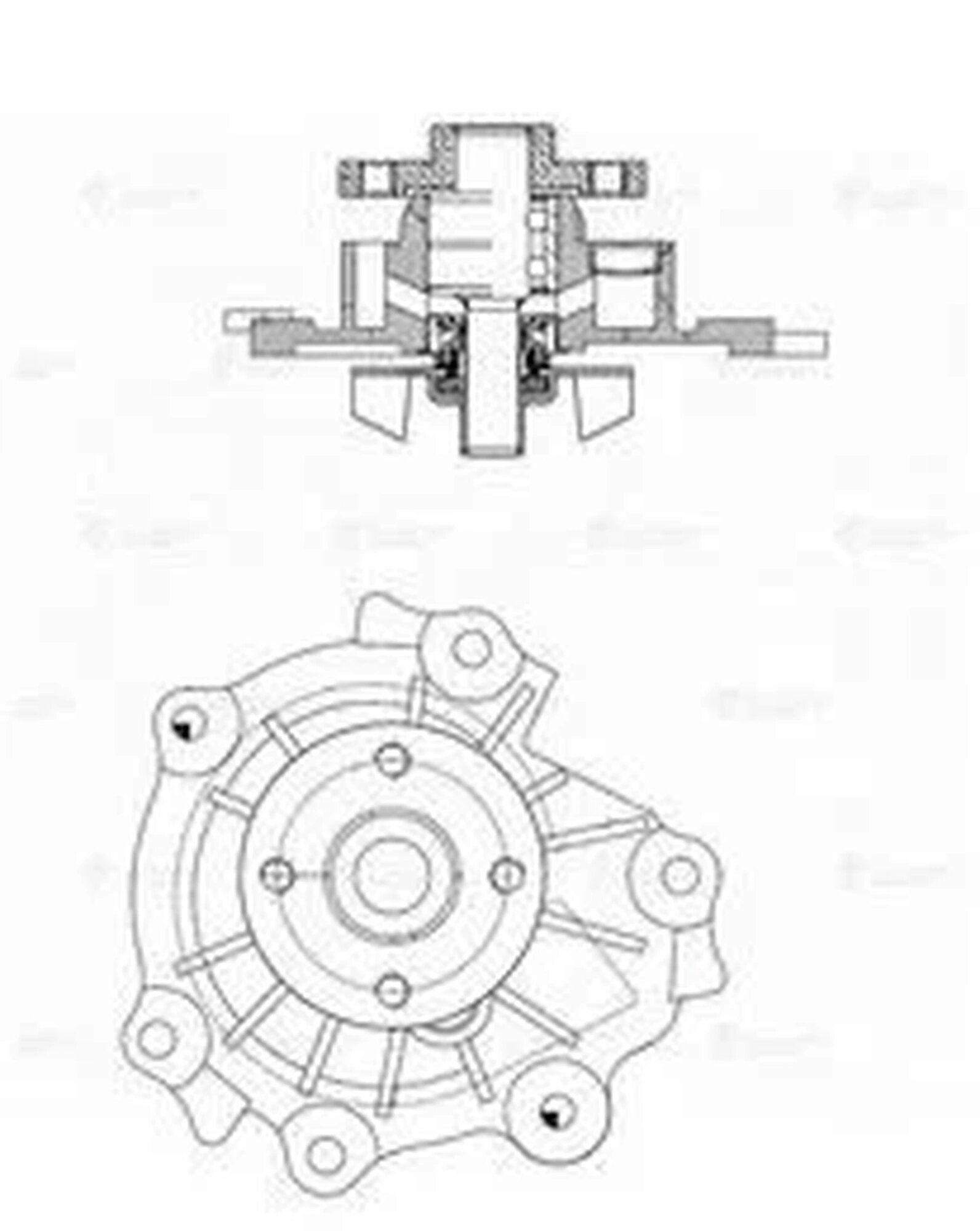 Насос водяной для а/м Volvo XC60 (07-)/S60 (10-)/S80 (06-) 3.2i, LUZAR LWP1060