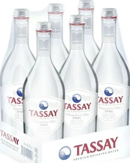 TASSAY 0,75л./6шт. Негаз стекло TASSAY Минеральная лечебно-столовая вода Казахстан