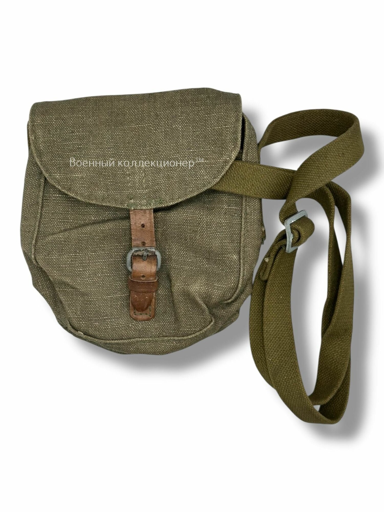 Подсумок ППШ на ремне для дисков, брезентовый СССР