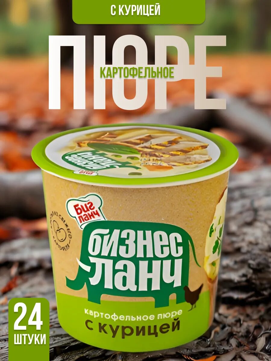 Пюре картофельное бизнес ланч с курицей 40 г, 24 шт