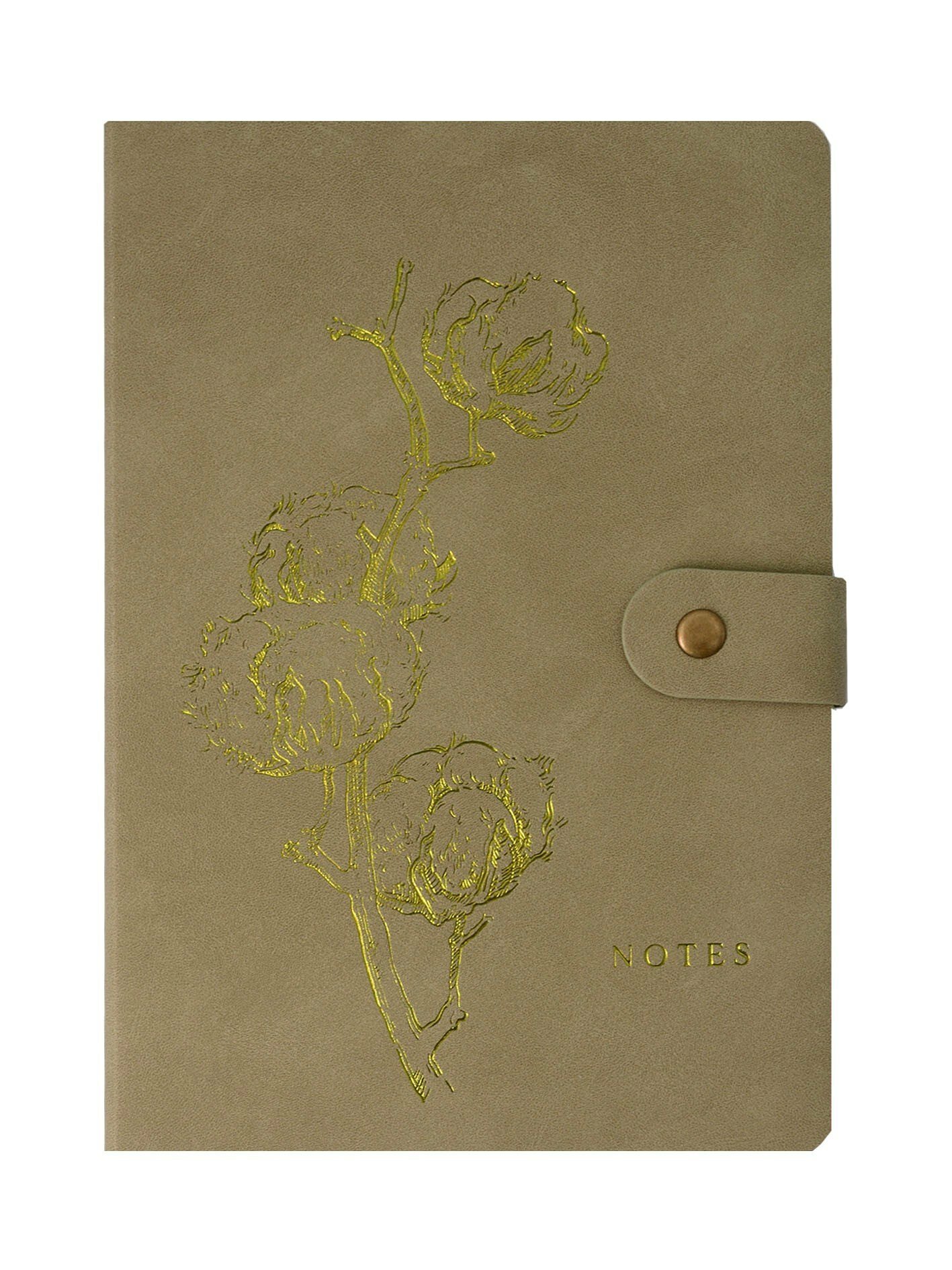 Книга для записей А5 80л тчк. "Outline. Cotton" кожзам, с замком, тиснение фольгой, внутренний карман