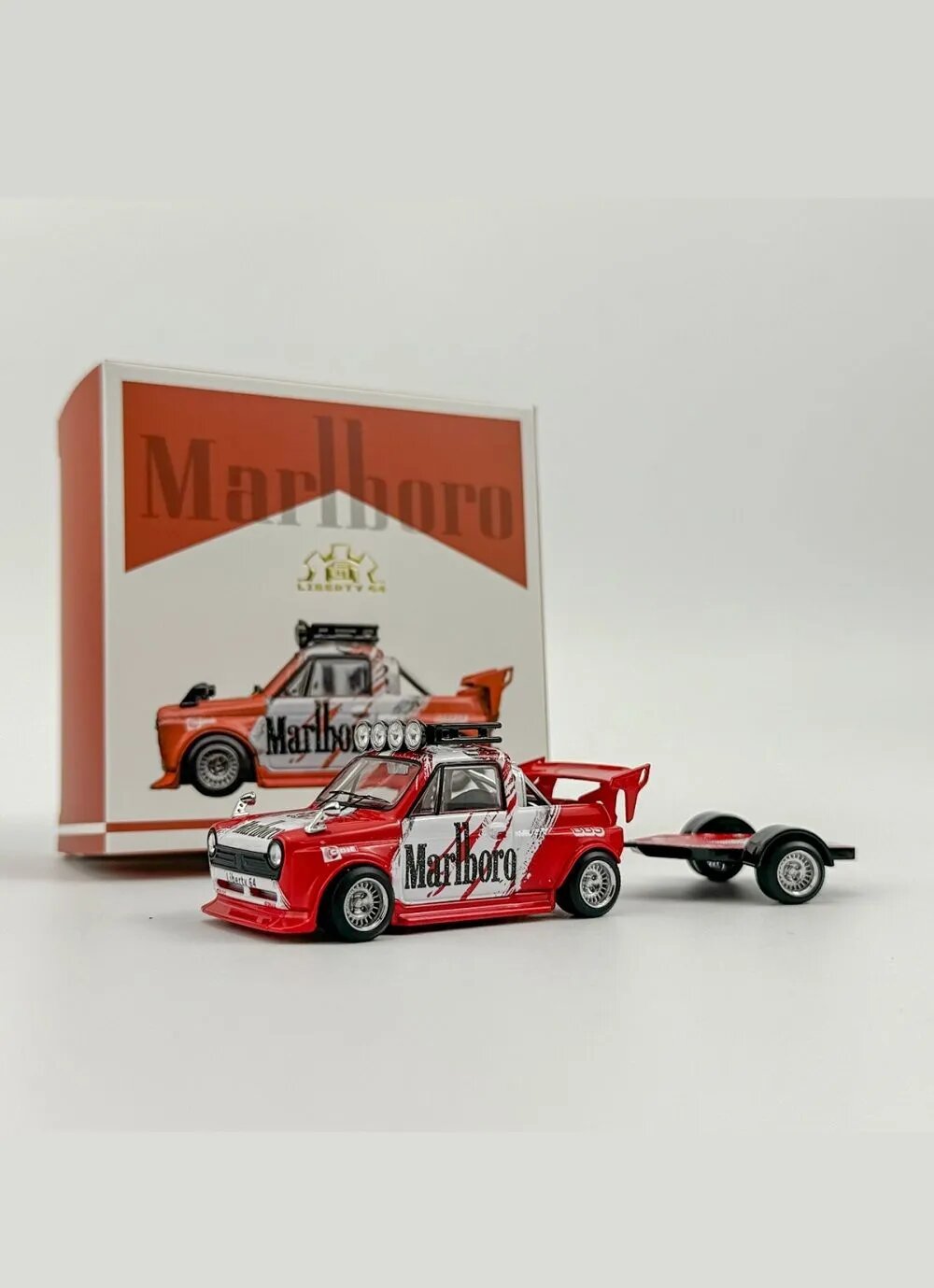 Машинка Liberty 1/64 Honda blast-modified wide-body pickup truck trailer Die-cast Alloy Car Model Collection Display Gift