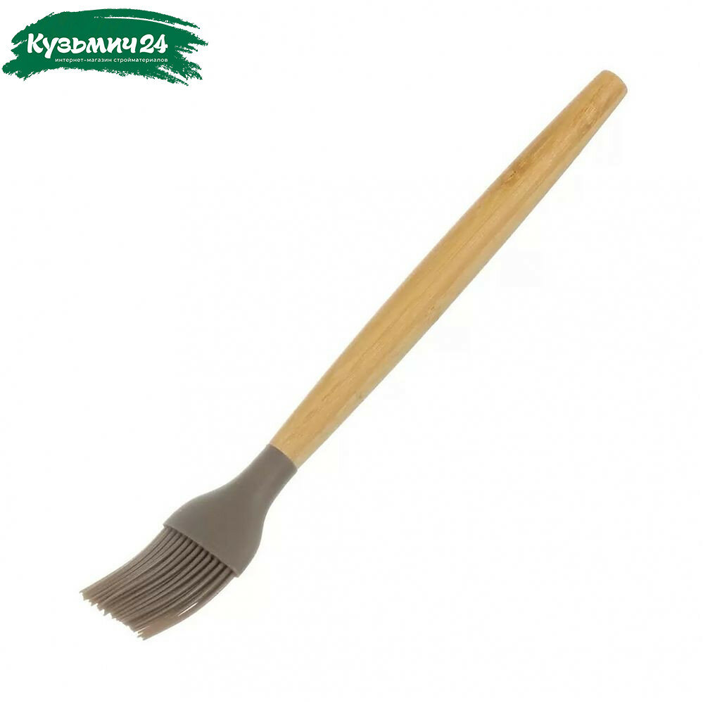 Кисточка кондитерская Daniks Elite Wood CL04927BC14, навеска, силикон, коричневая, 17 см