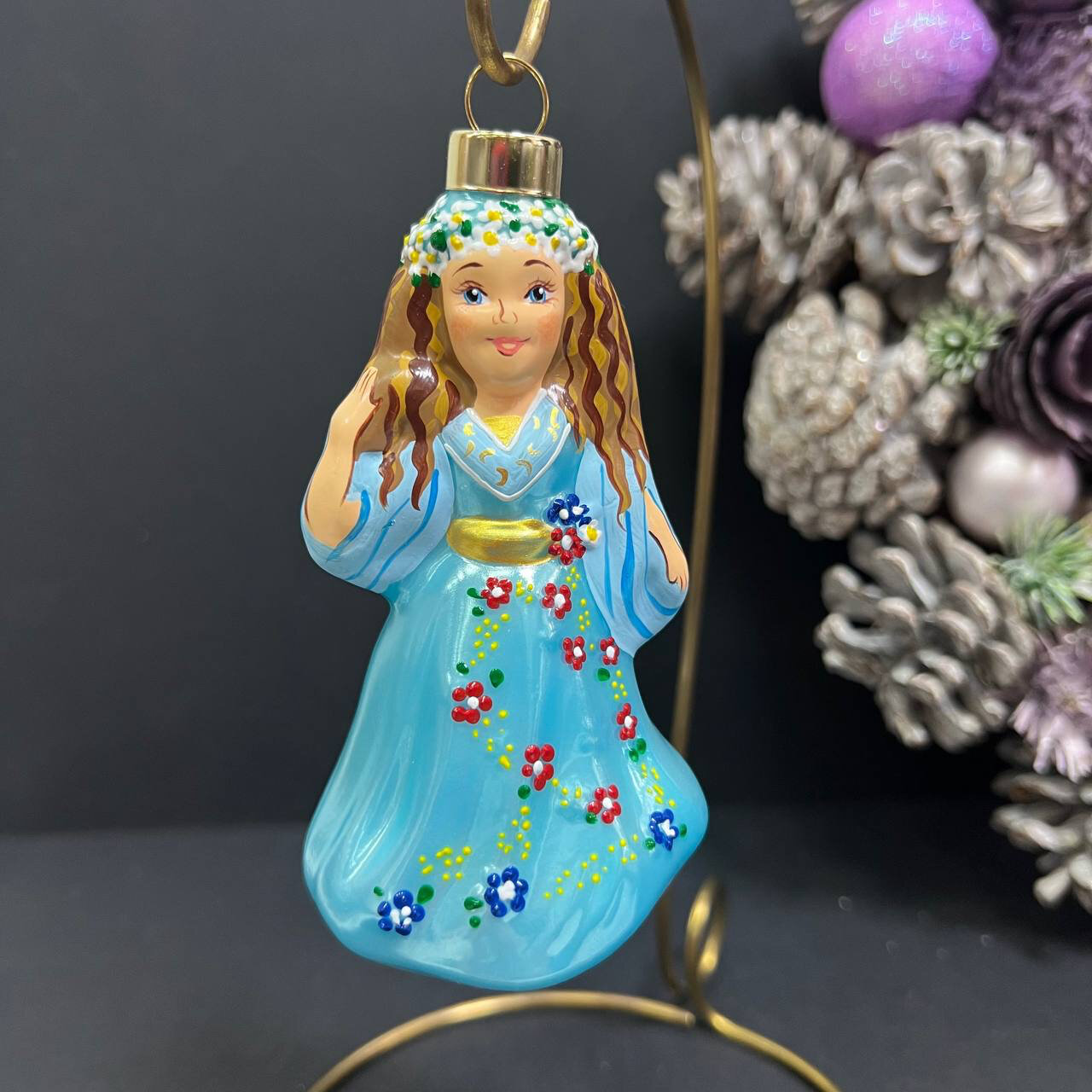 Елочная игрушка красавица ВЕСНА-03 с росписью