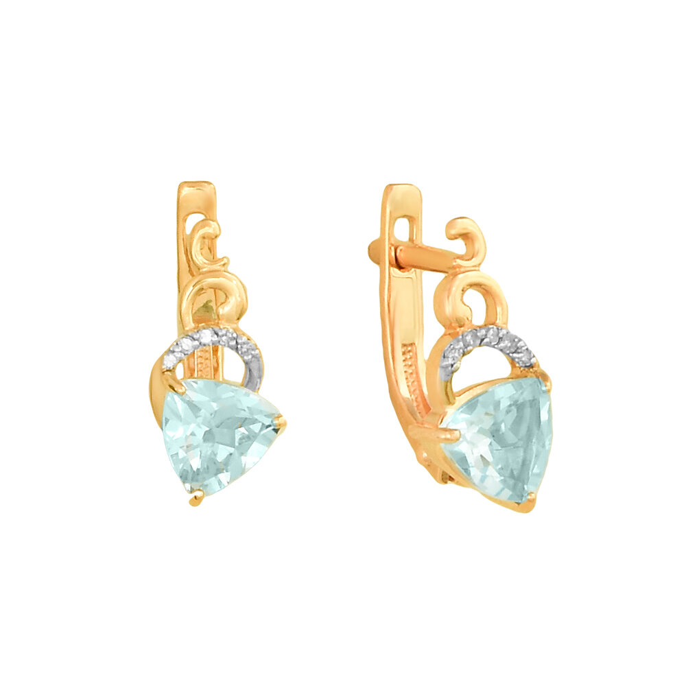 серьги из золота, с бриллиантами