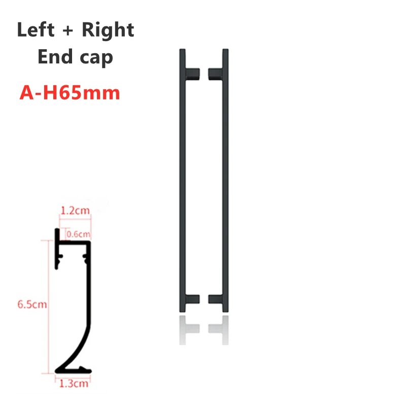 Угловые соединители для светодиодного плинтуса Khelse Белый, A-65mm End Cap, Gold