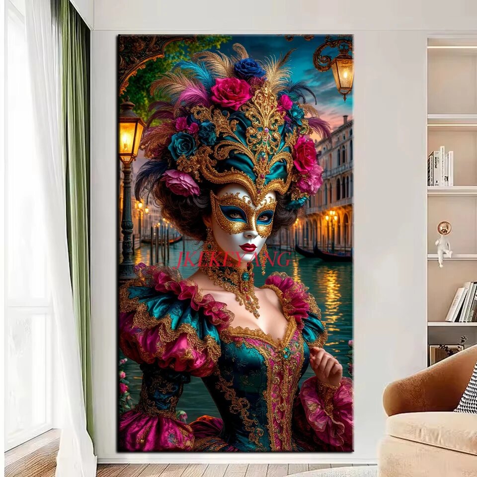 Алмазная живопись Linxiaofei Венецианская маска Square 35x70cm, EMG23434