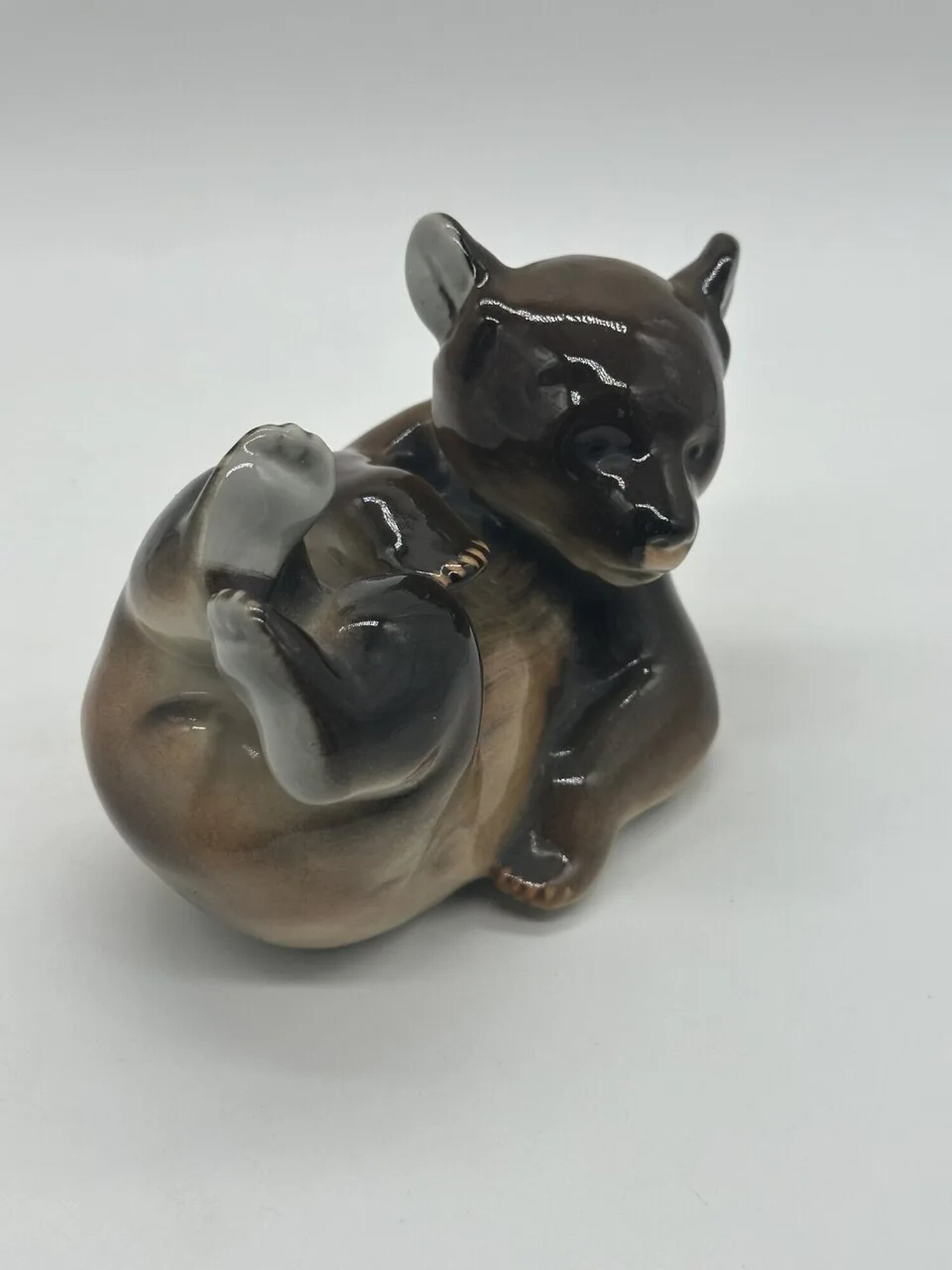 Статуэтка Весёлый Мишка фарфор ЛфЗ 1970 годы редкая