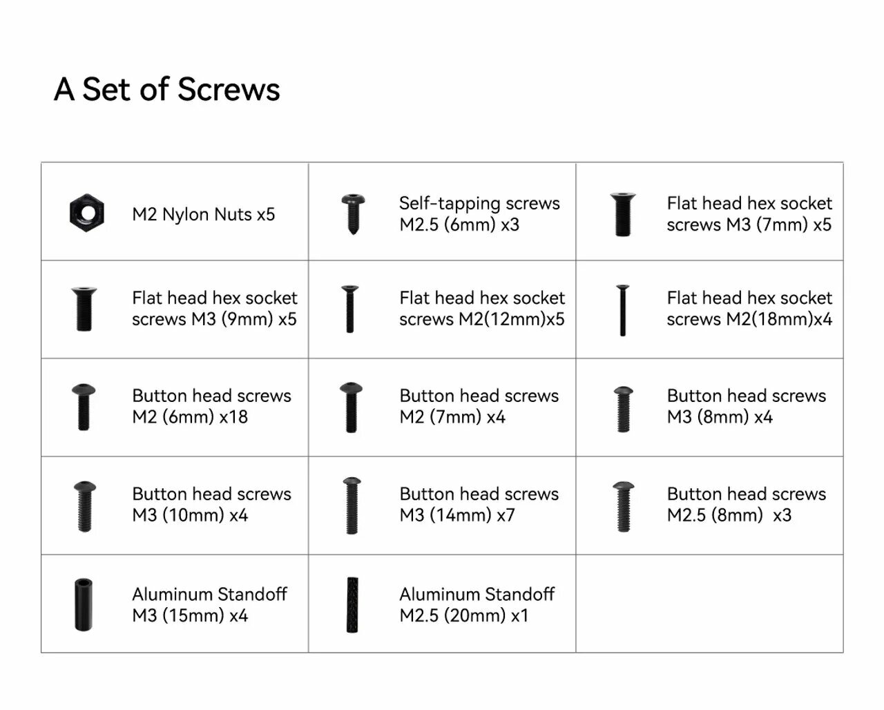 Набор винтов для SpeedyBee Bee35, A Set of Screws