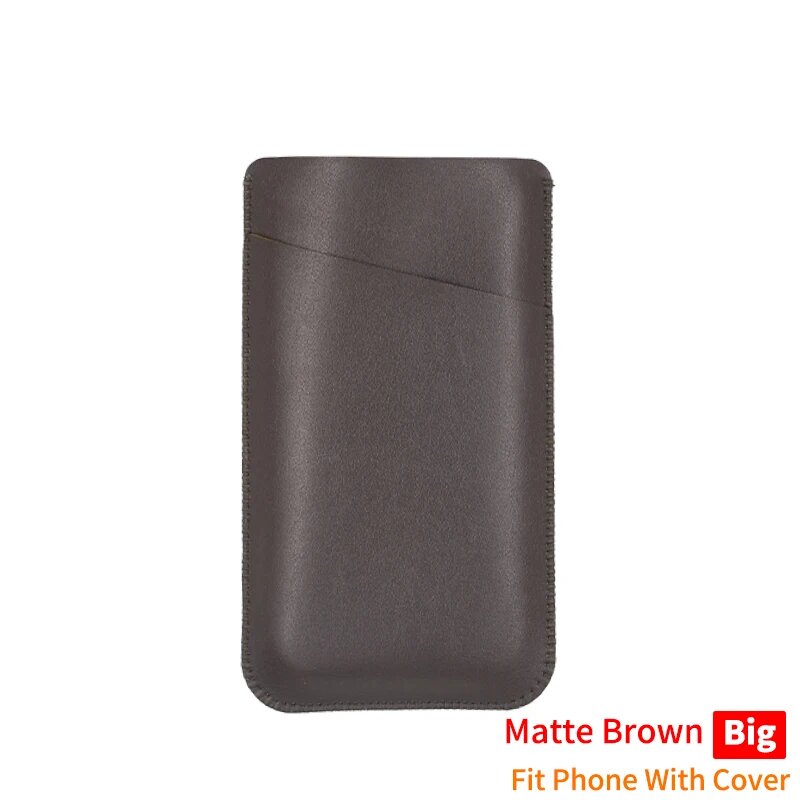 Универсальная Сумка-кошелек Из Искусственной Кожи С iPhone17 Pro Max, Коричневый, Matte Brown Big