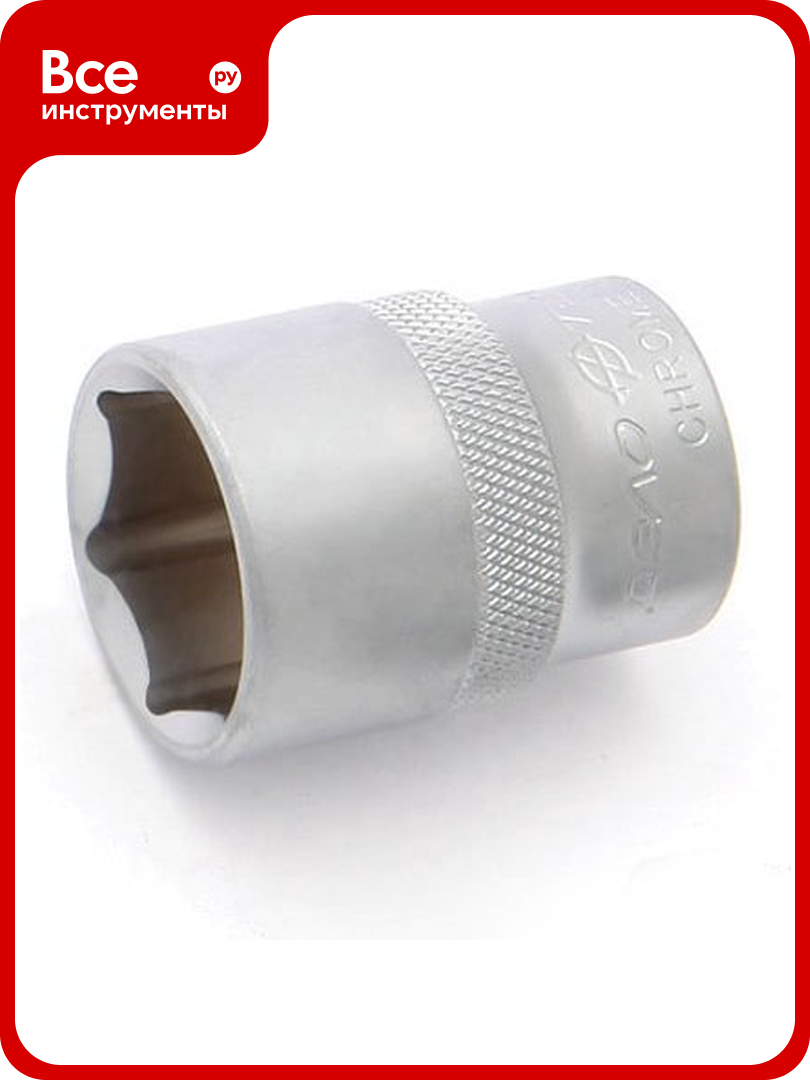 Головка шестигранная Дело Техники 22 мм 1/2" 620022, для монтажа, торцевая CrV сплав, патрон с подпружиненным шариком