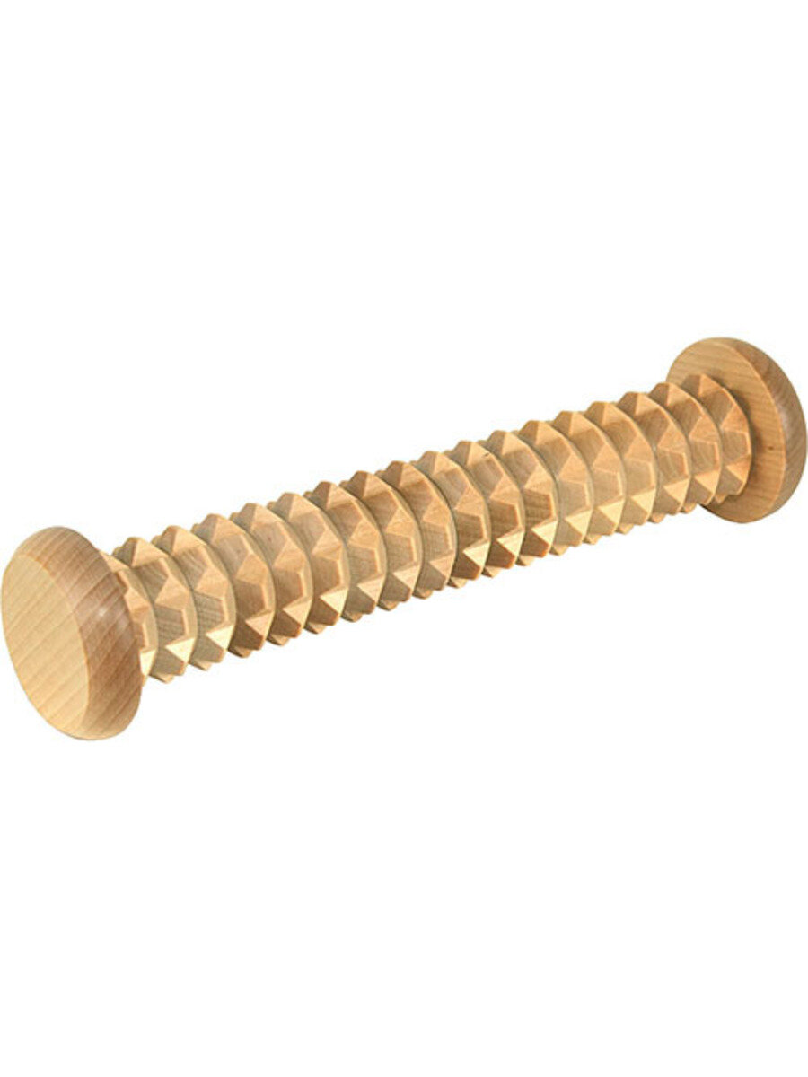 Массажёр Тимбэ Продакшен "Валик", для ступней, деревянный, крупный зуб