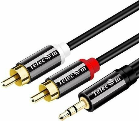 Кабель соединит 3.5 Jack (M) - 2xRCA (M), 3м Telecom PRO 