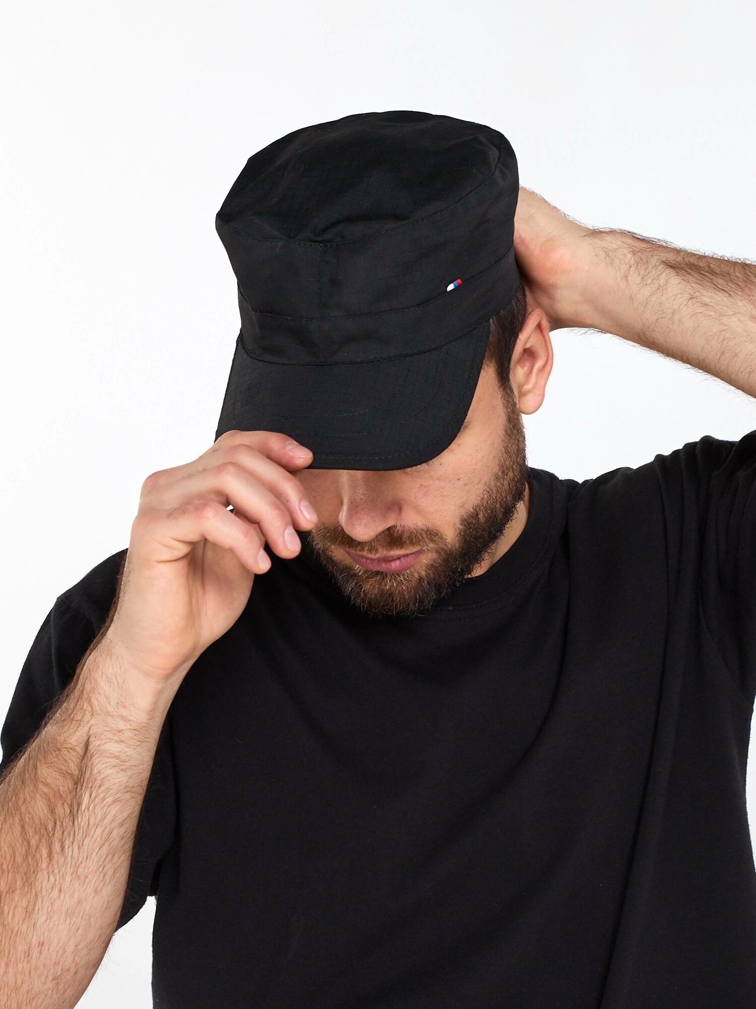 Кепи черная рипстоп (59)