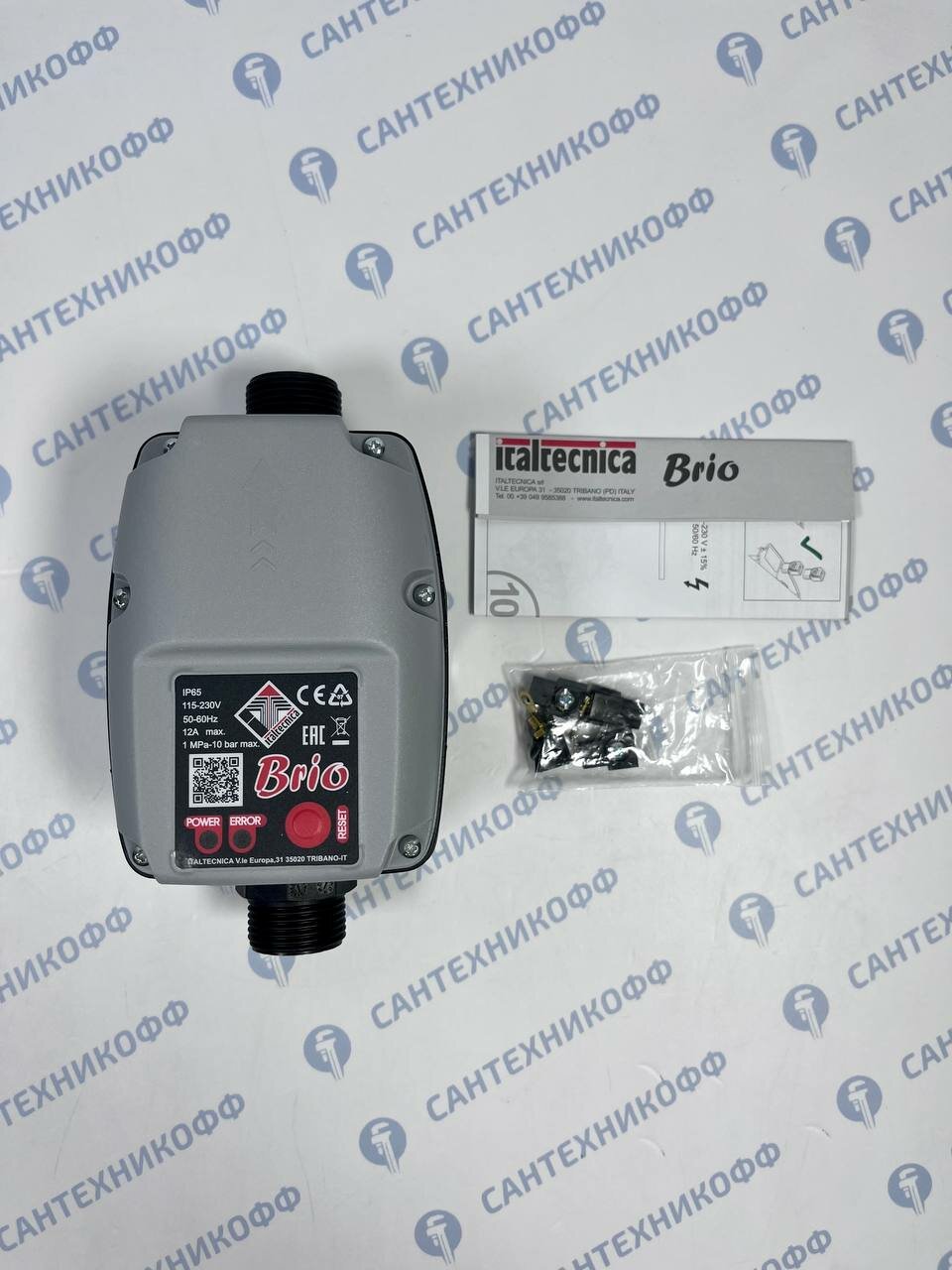 Блок автоматики ITALTECNICA BRIO 230В 12А IP65 с манометром B2M.00MMAB.10U.00