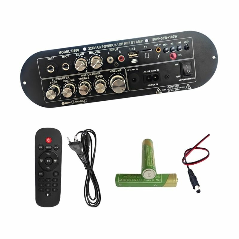 Плата усилителя мощности D800 2.1-канальный сабвуфер Bluetooth 5.0 высокой 12/19 В-Европейский стандарт