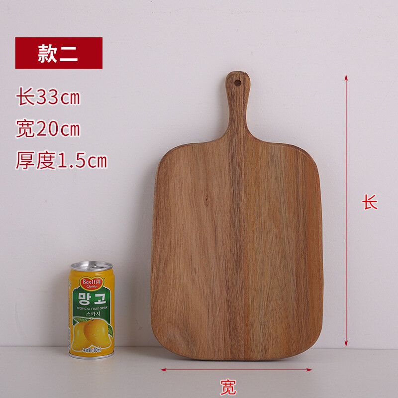 Деревянная тарелка для пиццы с ручкой 33x20x1,5 см из розового дерева для выпечки и сервировки