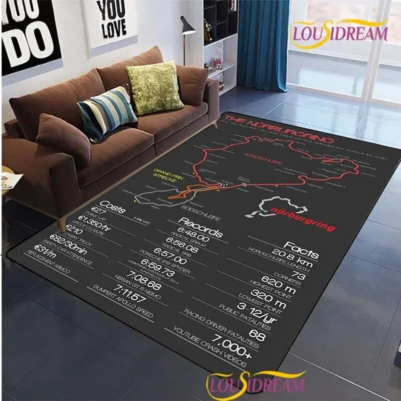 Nurburgring F1 ковёр из полиэстера 160x200cm63x78in, 30