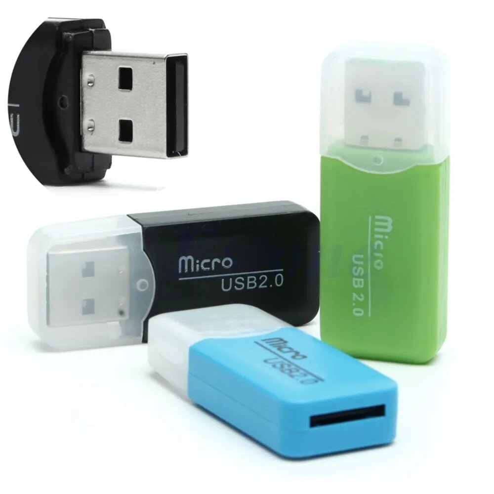 1ШТ USB 2.0 Высокоскоростной адаптер для чтения карт памяти Micro TF T-Flash Fr 16G 32G, Компьютерное охлаждение и другие запасные части