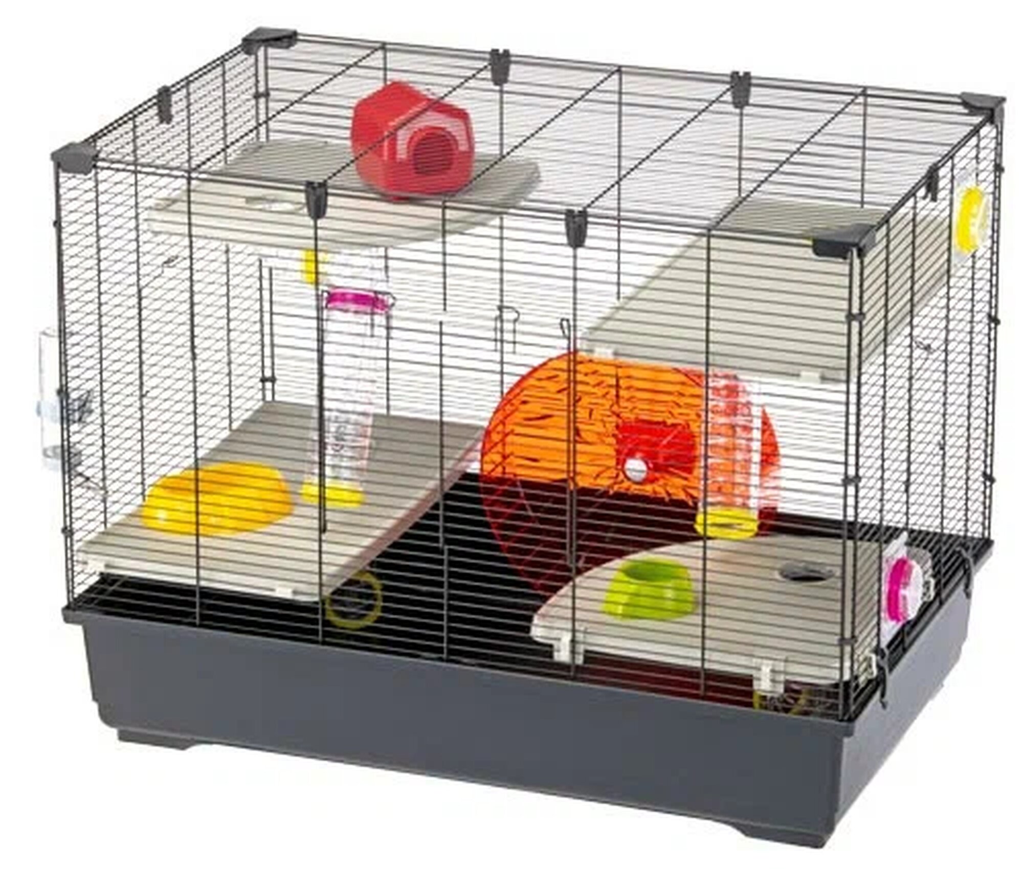 Клетка для хомяков Ferplast VILLAGE 80 двухэтажная модульная с аксессуарами 82x51x62 см