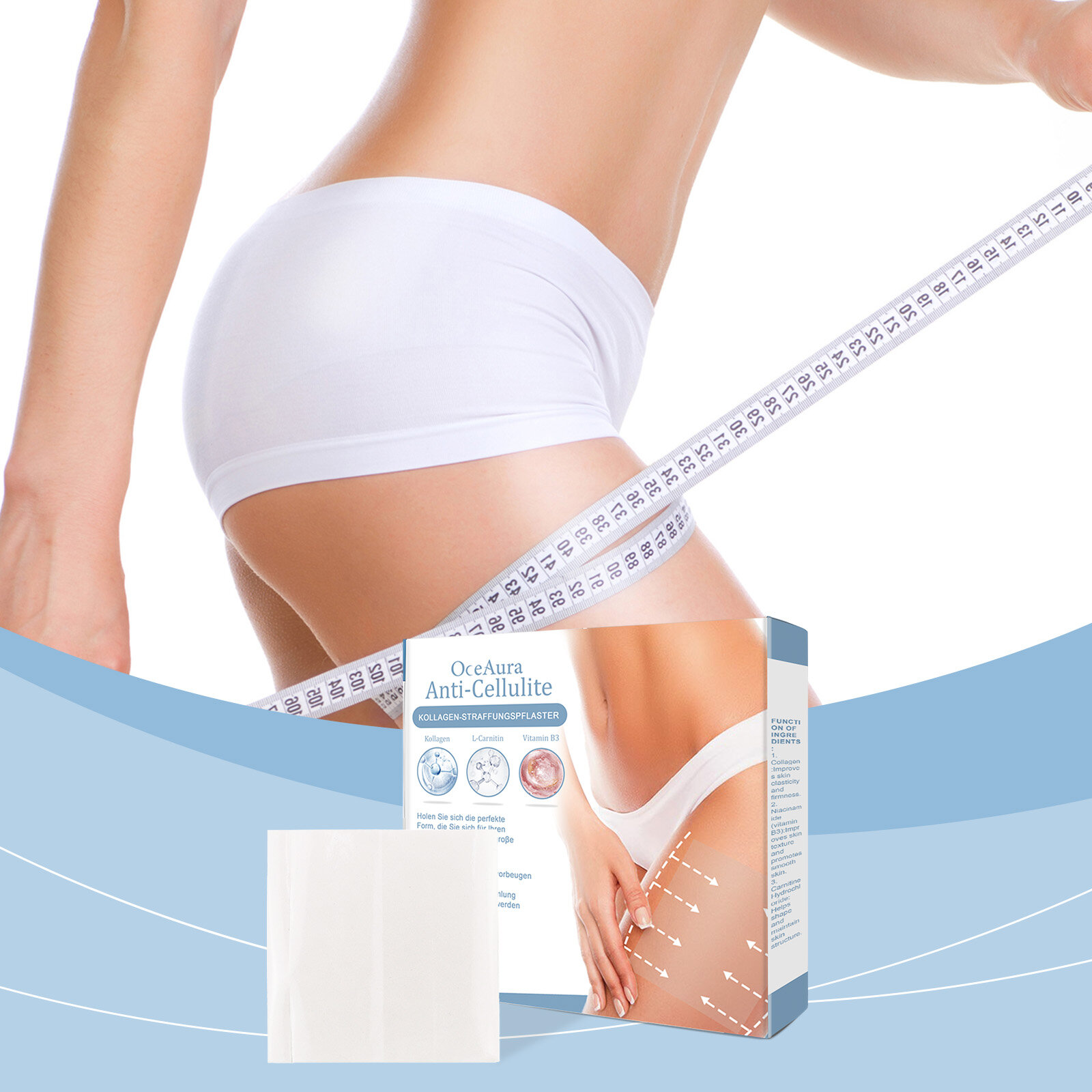 Патч для ухода за телом повышает эластичность кожи и питает руки, бедра и живот