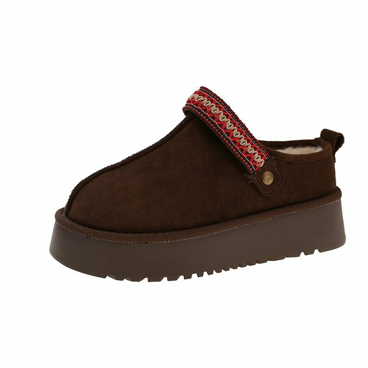 ВесКеды ИзнСтой AIS Ботинки Женщины Зима Флис Повышенной подошвой Этнический стиль Низкий верх Корейский/Yellow