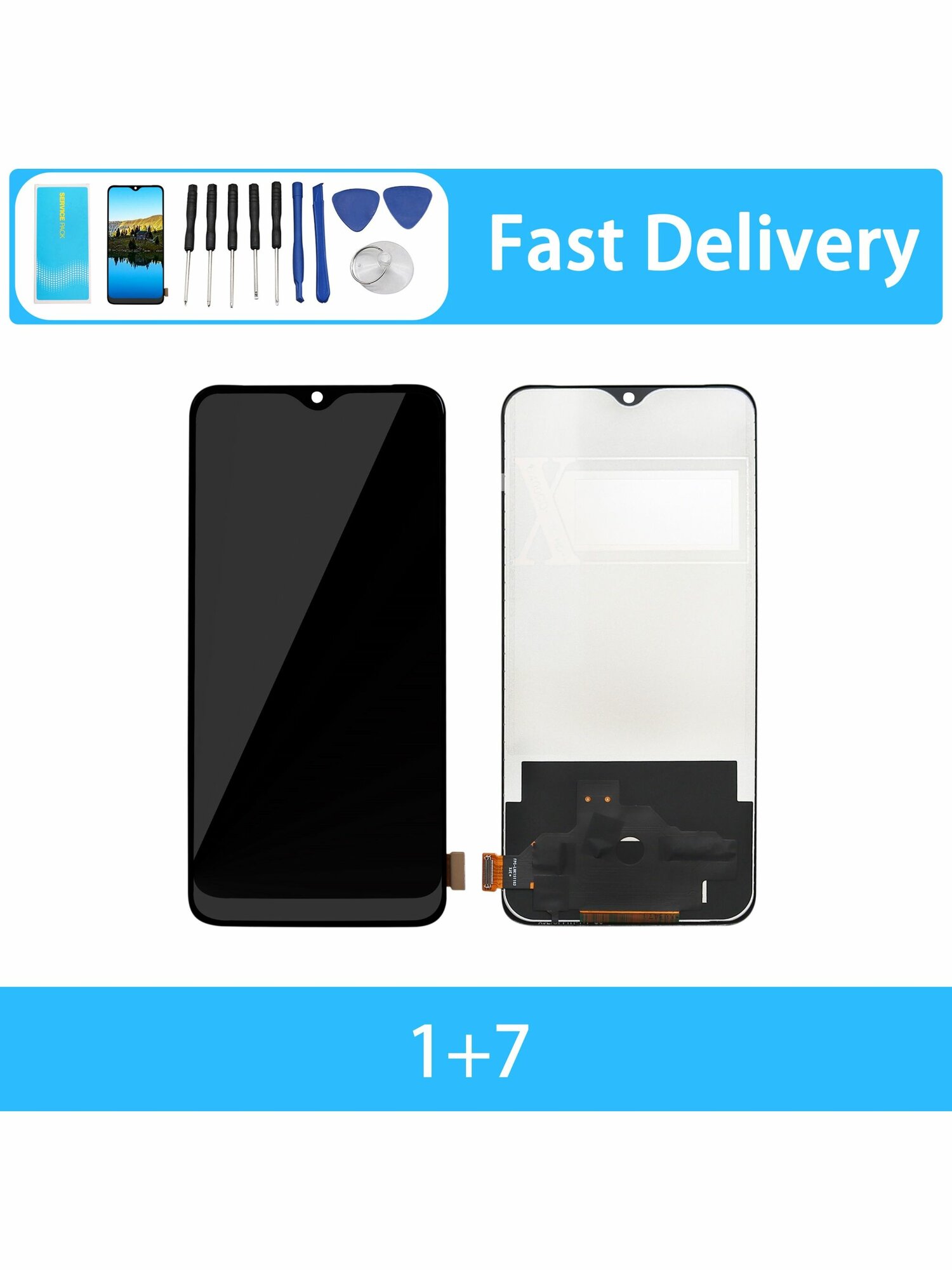 Дисплей для OnePlus 7 (без рамки), TFT LCD, 6.36", 720x1544, яркость 340 нит