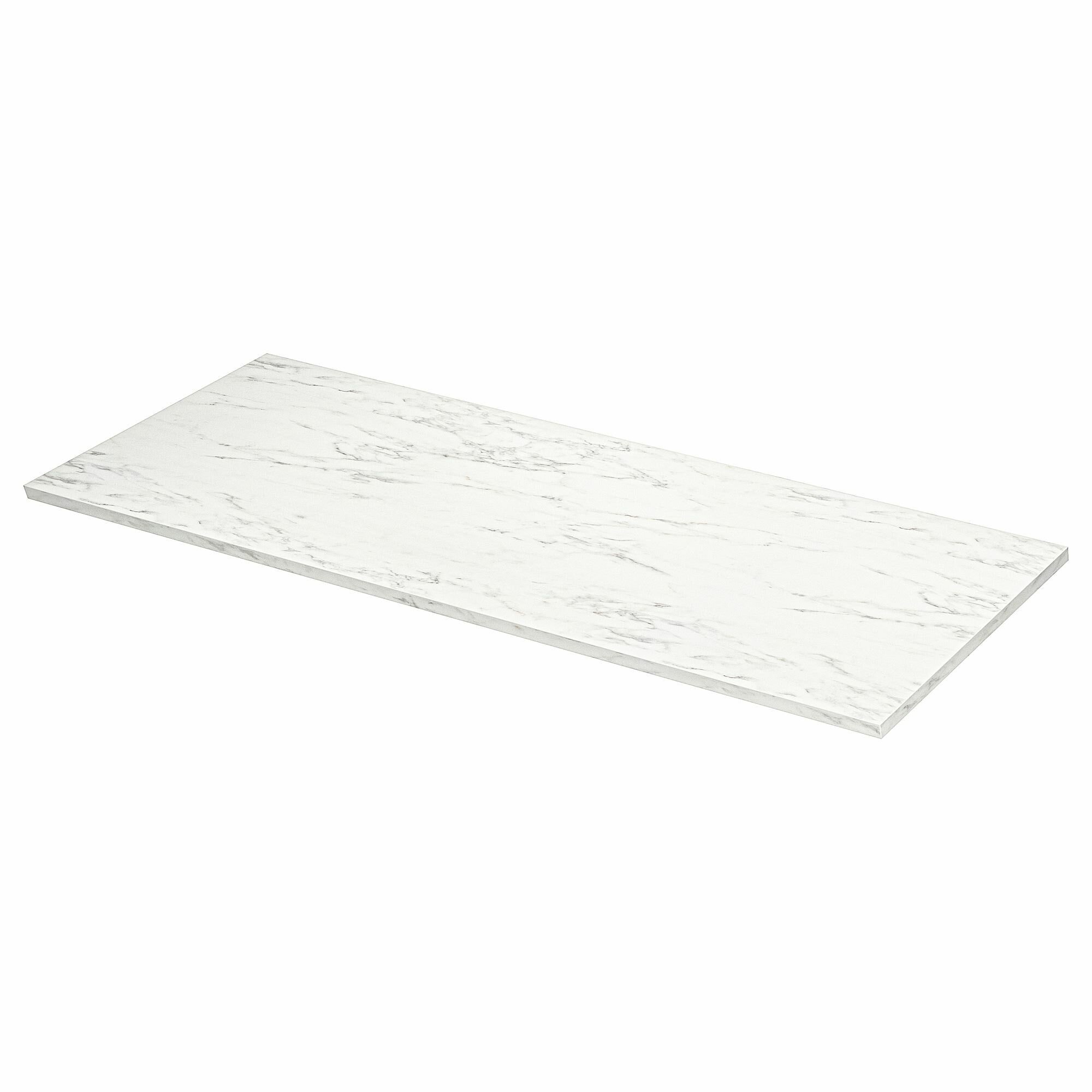 IKEA / икея EKBACKEN, экбаккен, столешница, ламинат с эффектом белого яркого мрамора, 246x2,8 см