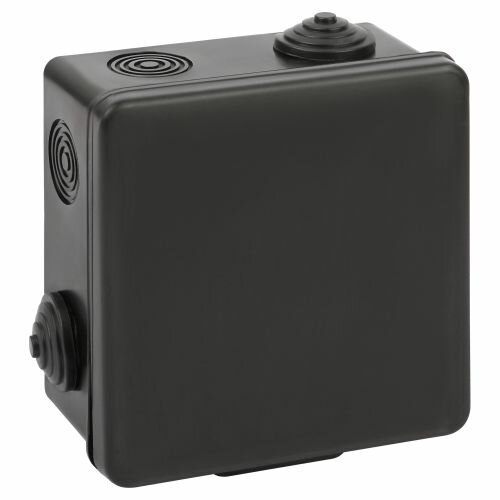 Коробка распаячная ОП 100х100х50мм с гермовводами 8 входов IP54 черн. KOR-100-100-50-8g-B Эра Б0061777