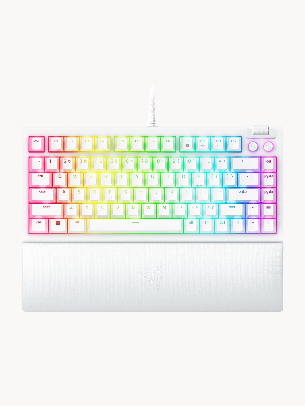 Игровая клавиатура Razer BlackWidow V4 75%, White (RZ03-05001700-R3M1) русские буквы