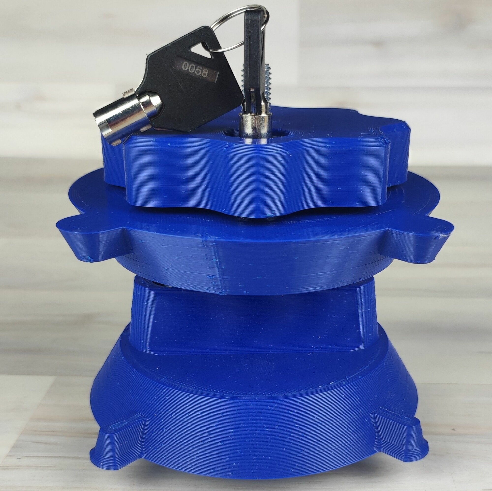 Крепление С замком для экспедиционной канистры "Экстрим+", PETG / 3D-печать, M10, синий