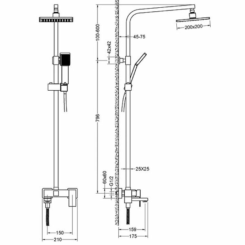 Душевая стойка Timo Selene SX-2013/17 золото