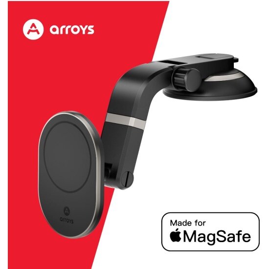 Автомобильный держатель Arroys Dash-MS2, крепление на присоске, черный