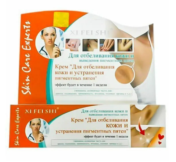 Увлажняющий крем для отбеливания кожи и выведения пигментных пятен 'Щи Фей Ши' 35 г
