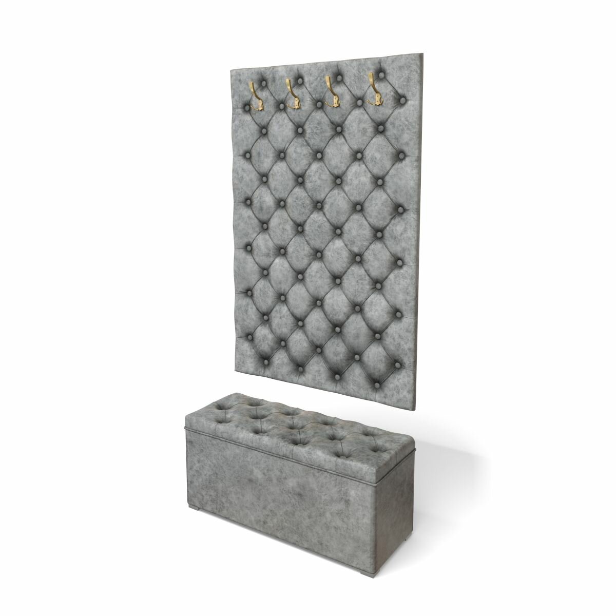 Прихожая Betel Мишель 950 велюр Графит Размеры: Высота 1910мм Глубина 370мм Ширина 950мм