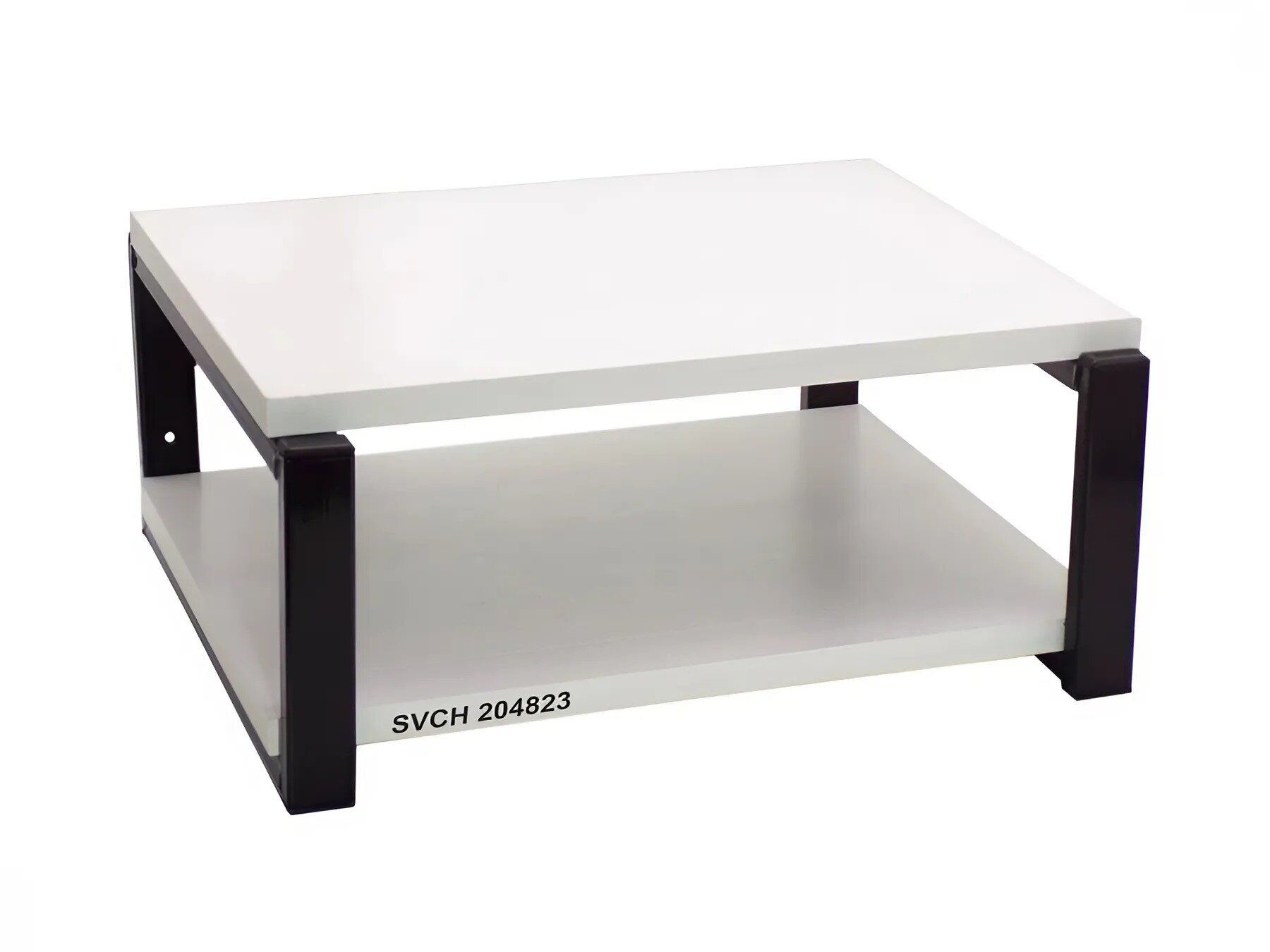 Полка для микроволновки GARROSS "SIBERIA 204823", две полки 30х40 см, высота 15 см, каркас чёрный, цвет полок сосна